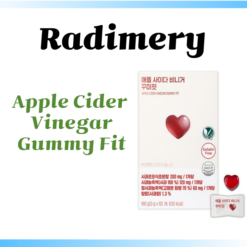 Radimery Apple Cider Vinegar Gummy Fit 60tablets 1ea | Shopee Malaysia