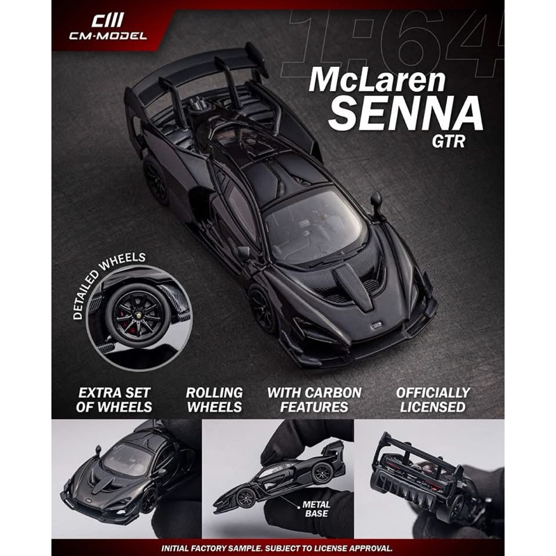 CM Model 1/64 McLaren Senna GTR - Gloss Black | Shopee Malaysia