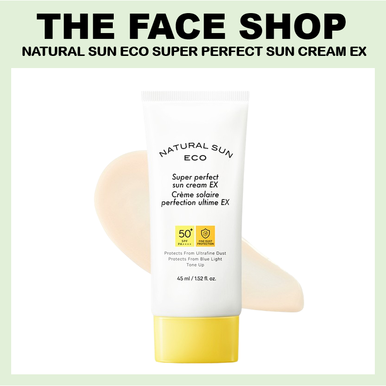 [THE FACE SHOP] Natural Sun Eco Super Perfect Sun Cream EX 45ml SPF50 ...