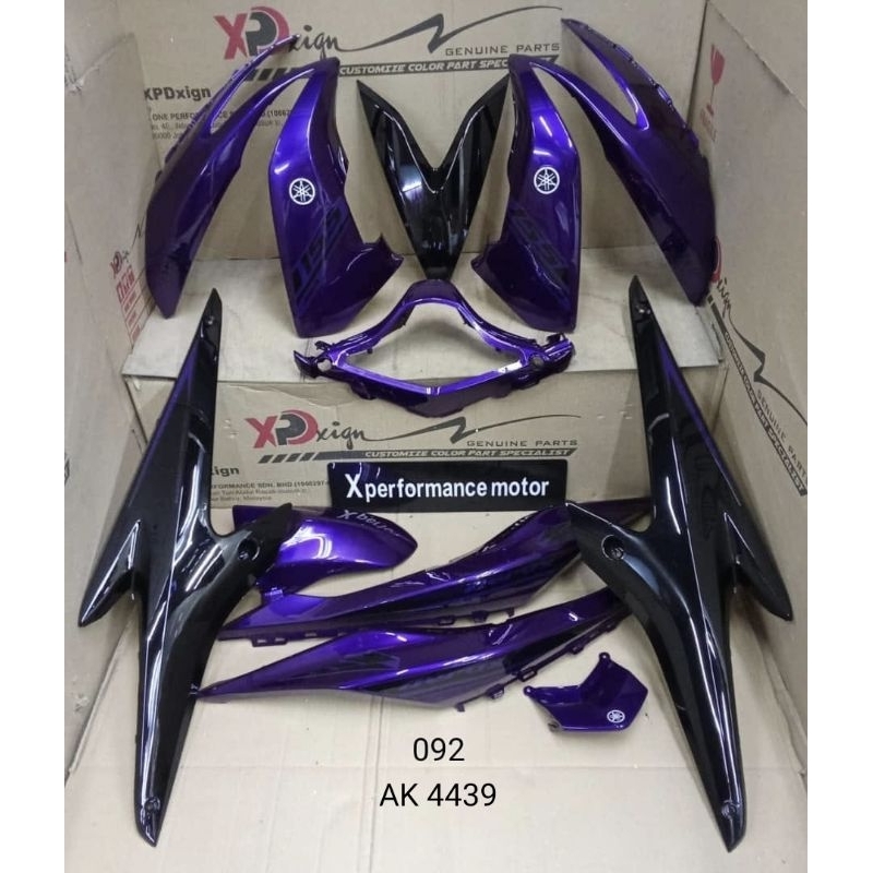 NVX V1 AEROX V1 COVERSET CUSTOM STICKER TANAM COLOUR PURPLE+BLACK ...