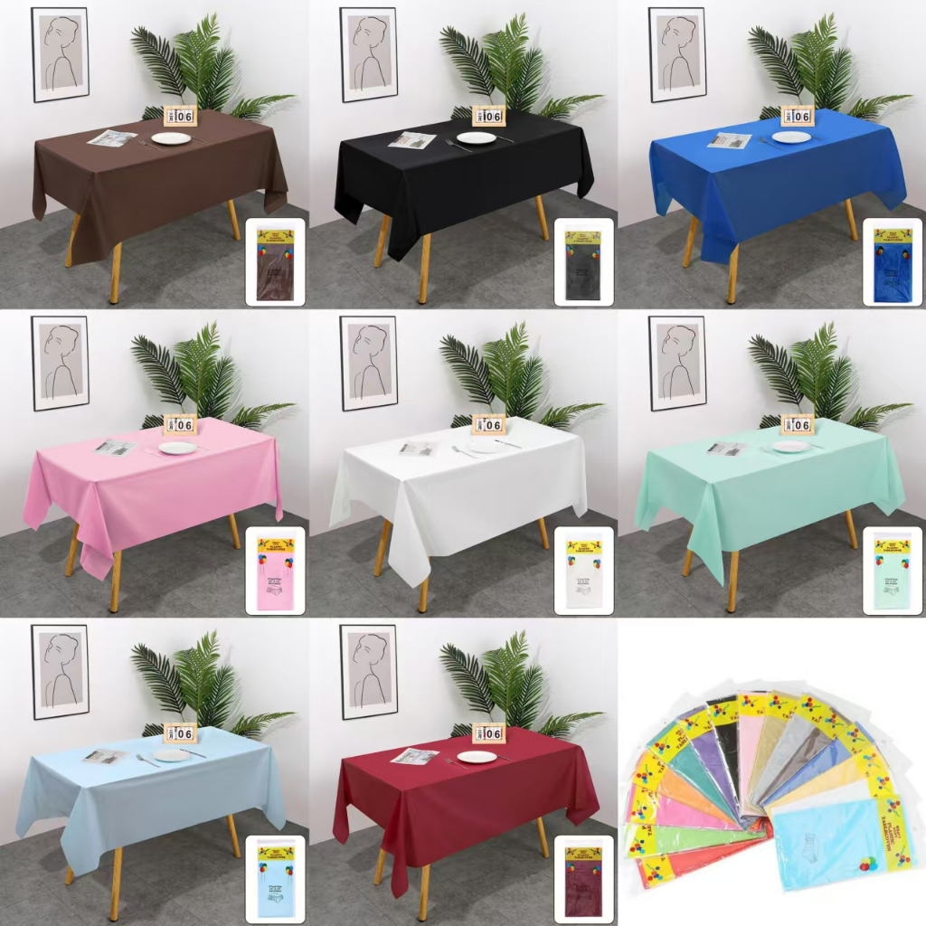 [SG Stock] Disposable Table Cloth 137*183CM Party Birthday Celebration ...