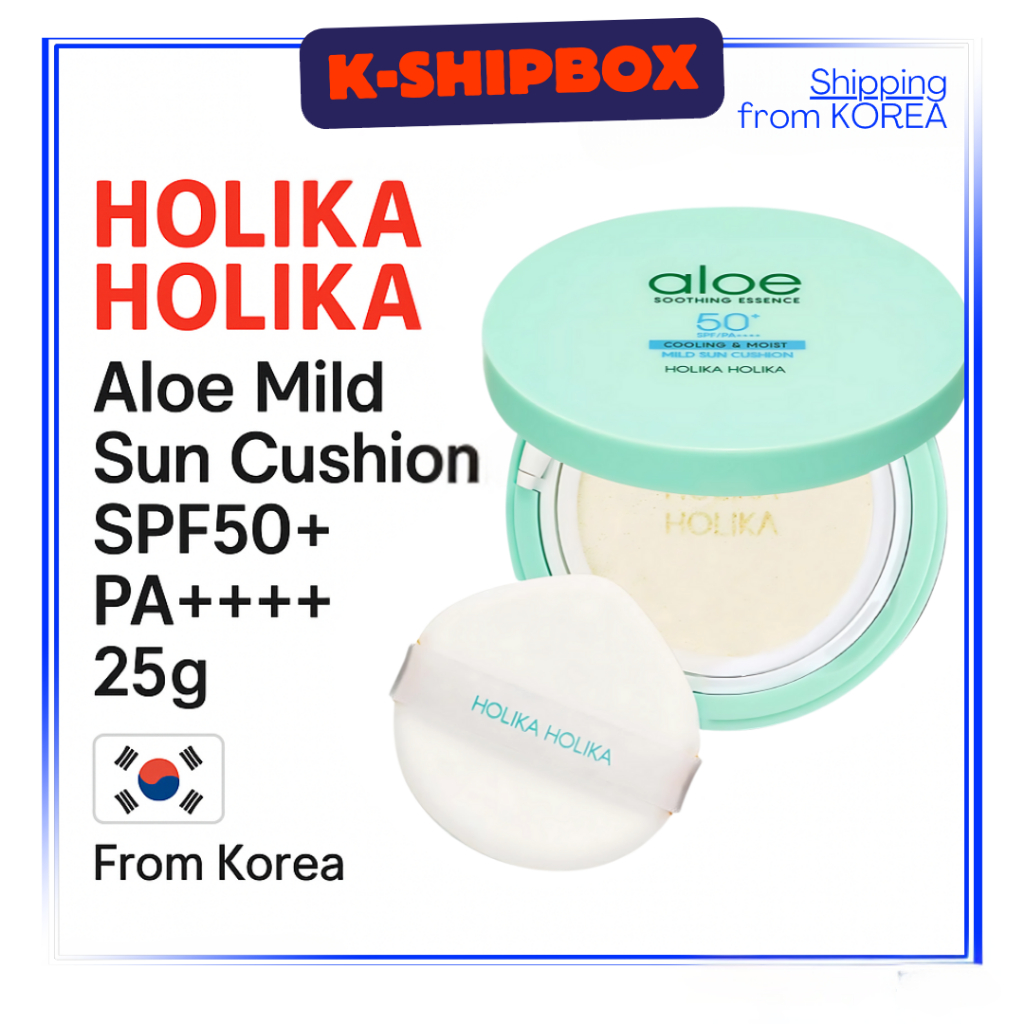 [HOLIKA HOLIKA] Aloe Mild Sun Cushion SPF50+ PA++++ 25g – Reef-Safe ...