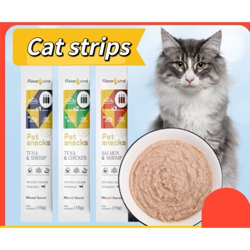 cat strips Cat snacks Nutrition and fattening Multi-flavored cat food ...