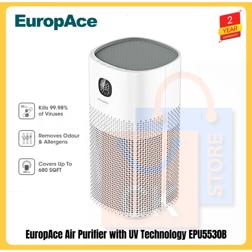 EuropAce Air Purifier with UV Technology EPU5530B | EPU 5530B | Shopee ...