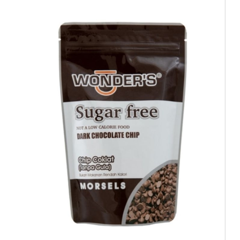 WONDER'S Halal Sugar Free Dark Chocolate Chips 200g | Shopee Malaysia