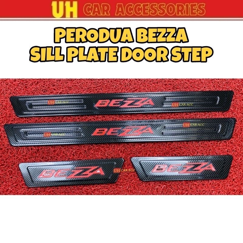Perodua bezza side sill plate door step side step window step carbon ...