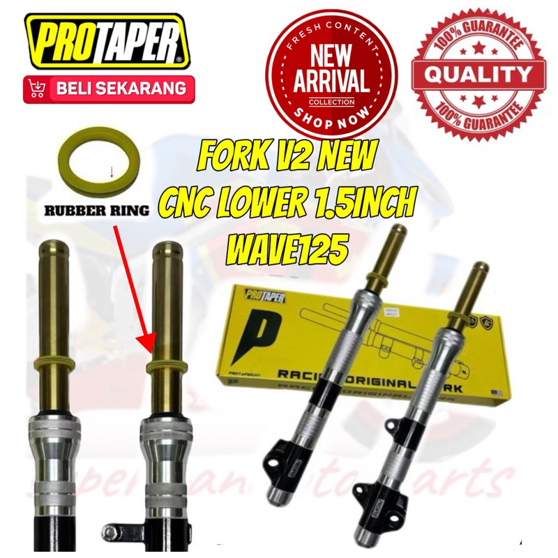 ORIGINAL PROTAPER WAVE125 FRONT FORK V2 NEW CNC LAY LOWER 1.5 INCHES ...