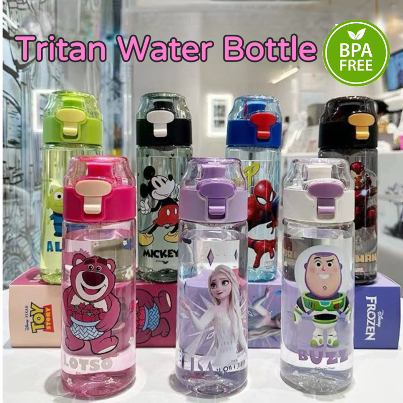 ️SG ️ Disney 550ml Tritan Transparent Kids Water Bottle Elsa/ Lotso/ Buzz Lightyear/ Alien ...