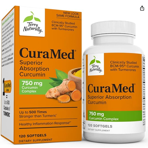 Terry Naturally CuraMed 750 mg Curcumin Complex - 120 Softgels ...