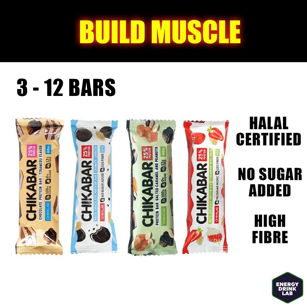 HALAL CHIKALAB Chikabar Protein Bar | Low Sugar | High Protein | Build ...