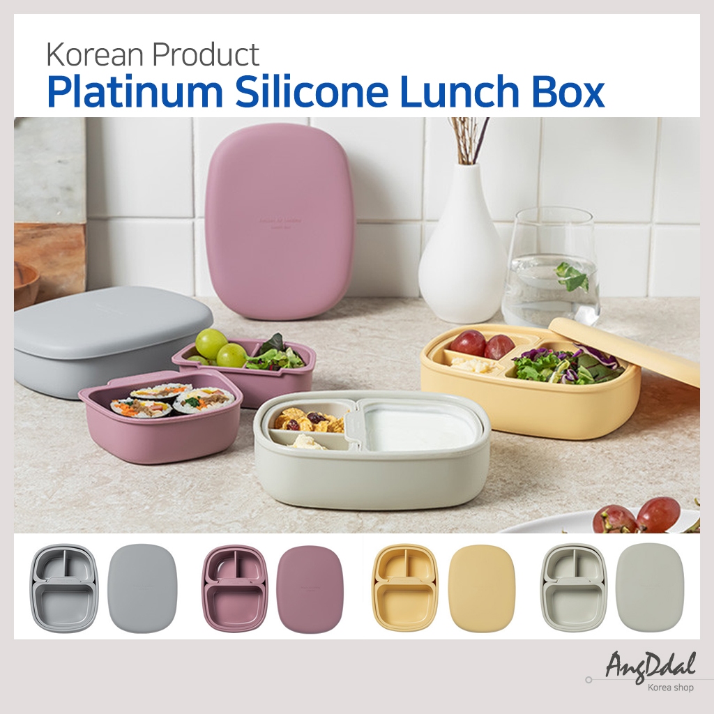 [Korean Product] Platinum Silicone Lunch Box - Separate Type for ...