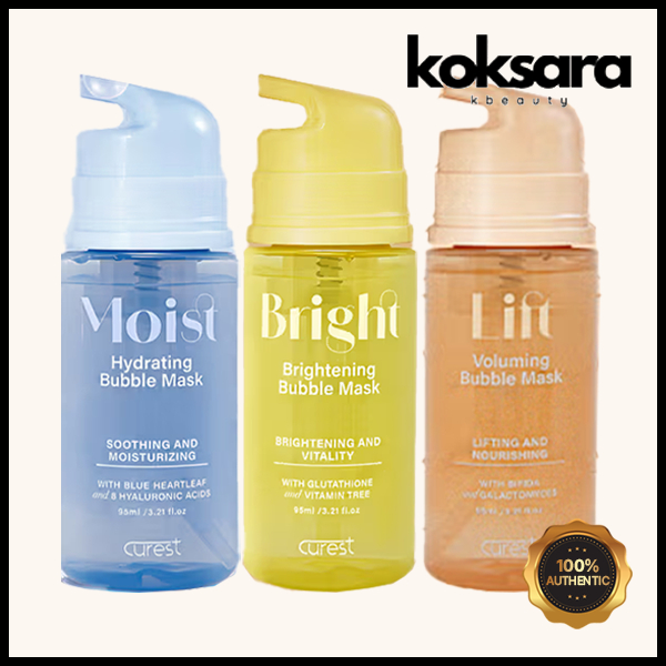 Curest Moist Hydrating, Brightening, Lift Voluming Bubble Mask 95ml ...