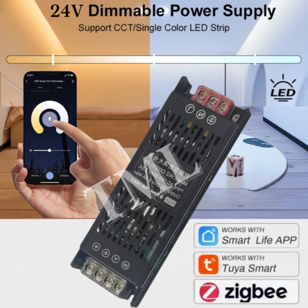 Premium Slim 24V Zigbee Tuya 2in1 Dimmable Smart Led Driver Transformer ...