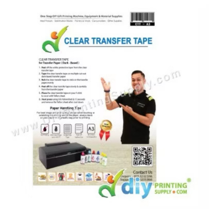 DIYPrintingSupply / Paper Consumables / Clear Transfer Tape (9sheets ...