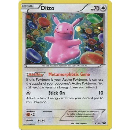 English Pokemon Card Ditto - XY40 - Holo Pokemon XY Promos [ USED ...