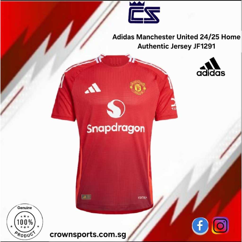 Adidas Manchester United 24/25 Home Authentic Jersey JF1291 | Shopee ...