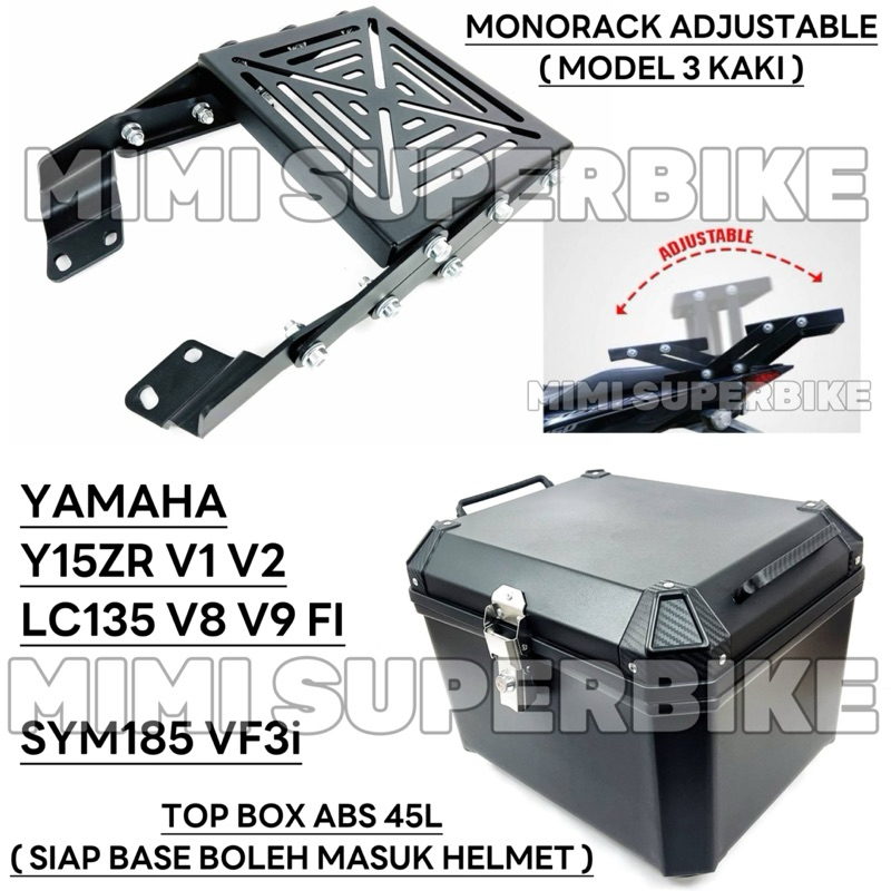 YAMAHA Y15ZR V1 V2 / LC135 V8 V9 / SYM185 VF3i MONORACK LIPAT 3 KAKI ...
