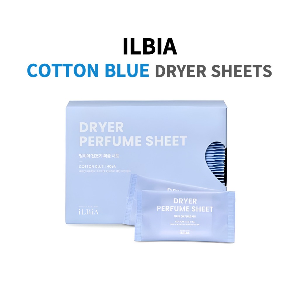 ILBIA Dryer Perfume Sheet Cotton Blue Scent 40ea | Fresh Laundry with ...