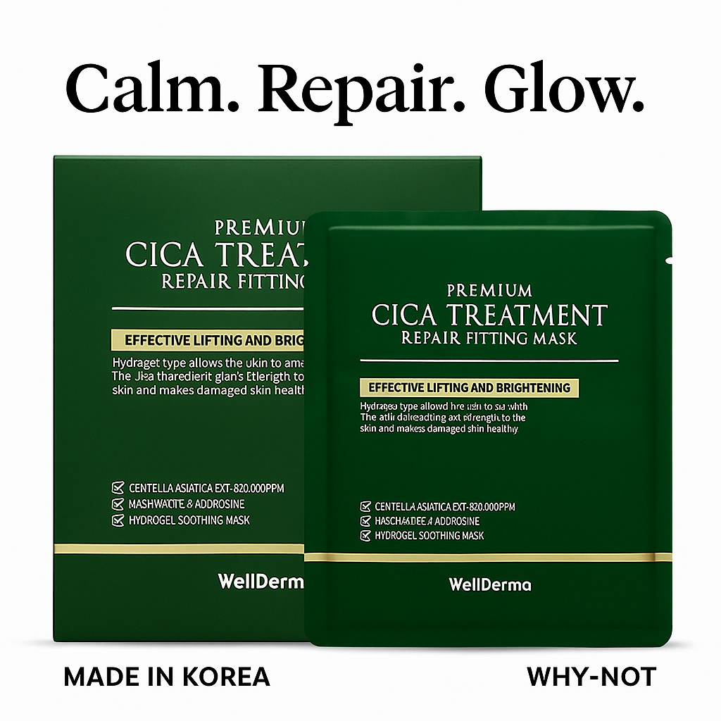 [WELLDERMA KOREA] PREMIUM CICA TREATMENT REPAIR FITTING MASK 25G x 4PCS ...