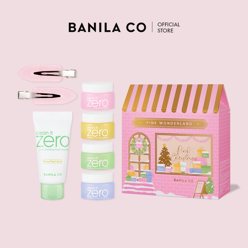 BANILA CO_Clean It Zero Pink Wonderland Set_7ml*4+15ml+Gift | Shopee ...