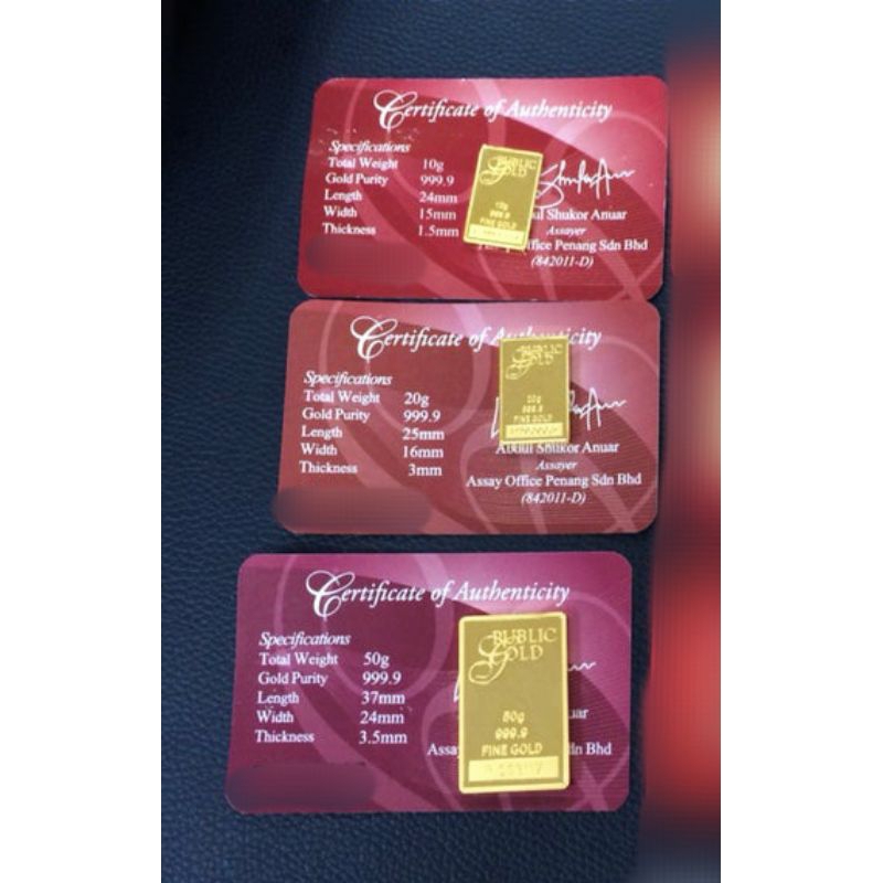 Public Gold PG Gold Bar (Au 999.9) 24K - Edisi Klasik | Shopee Malaysia