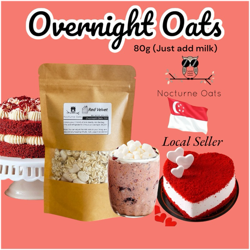 SG Overnight oats premix 80g +\- (Red Velvet) | Shopee Malaysia
