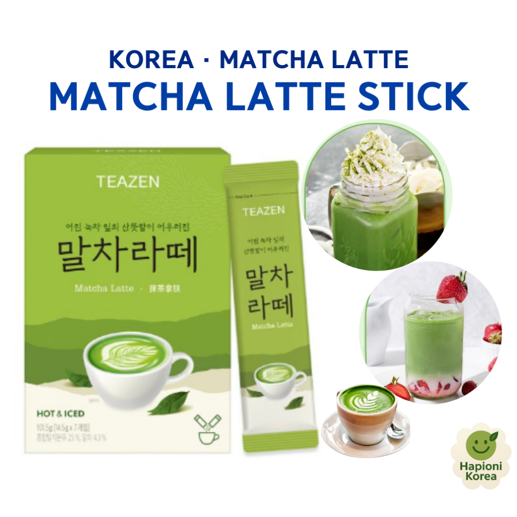 Teazen Matcha Latte Stick Powder Korean Green Tea Instant Drink ...