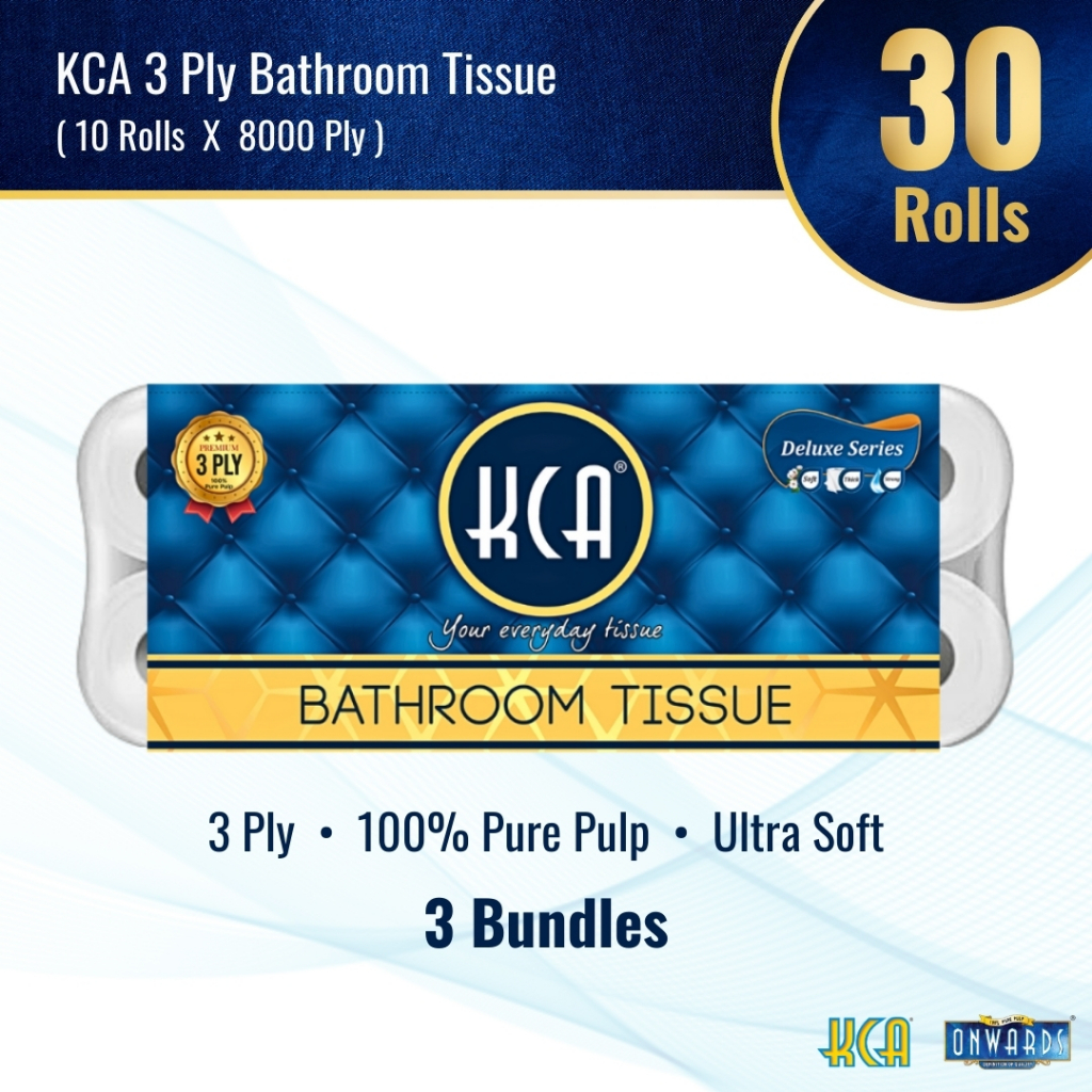 [30 Rolls] Bundle KCA Bathroom Tissue 8000 Ply 10Rolls x 3 Bundles | Shopee Malaysia