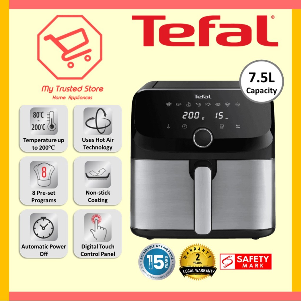 Tefal Easy Fry Mega Digital Air Fryer 7.5L EY855D | Shopee Malaysia
