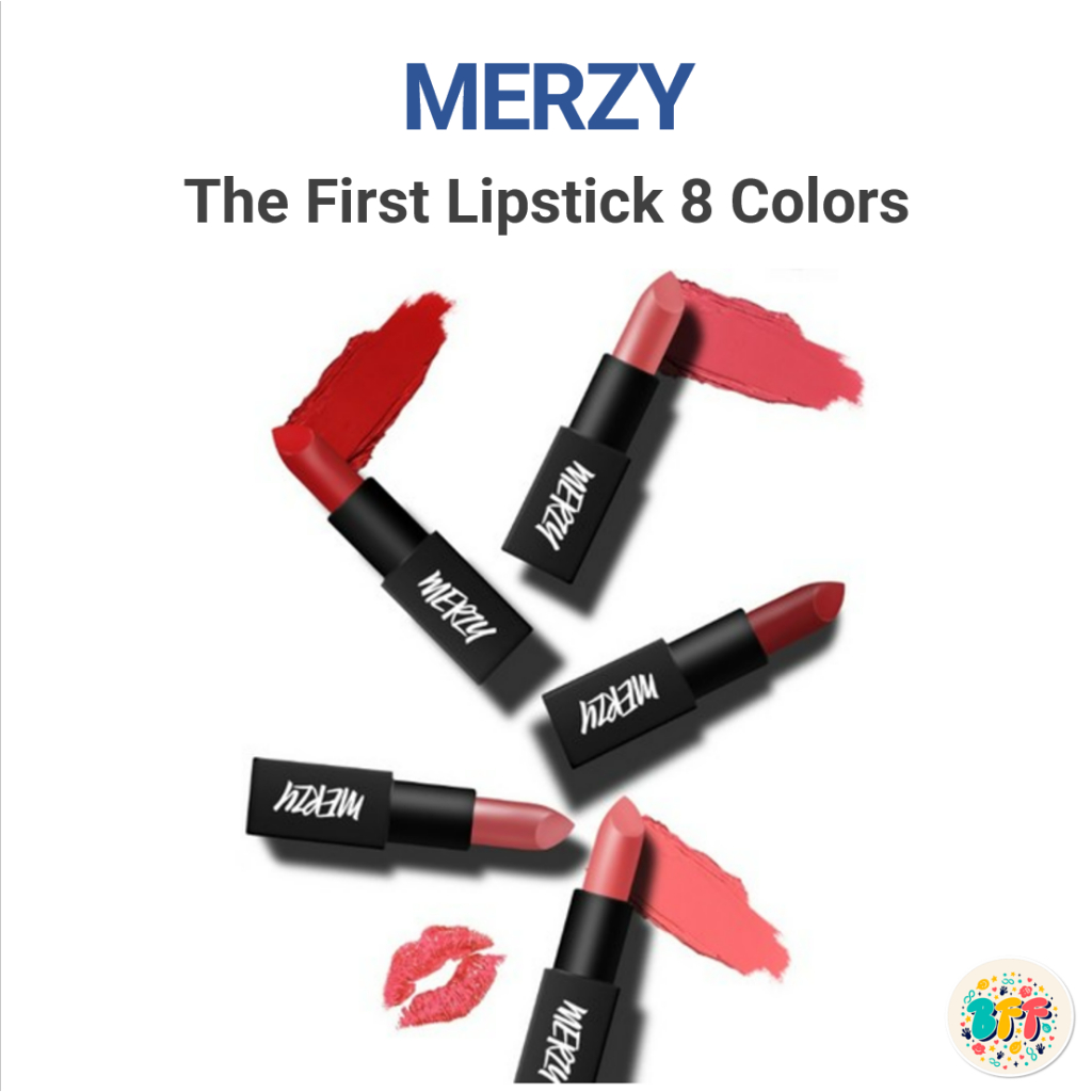 [MERZY] The First LipStick 3.5g, 1ea 8 Colors Semi-Matt Texture, MLBB ...