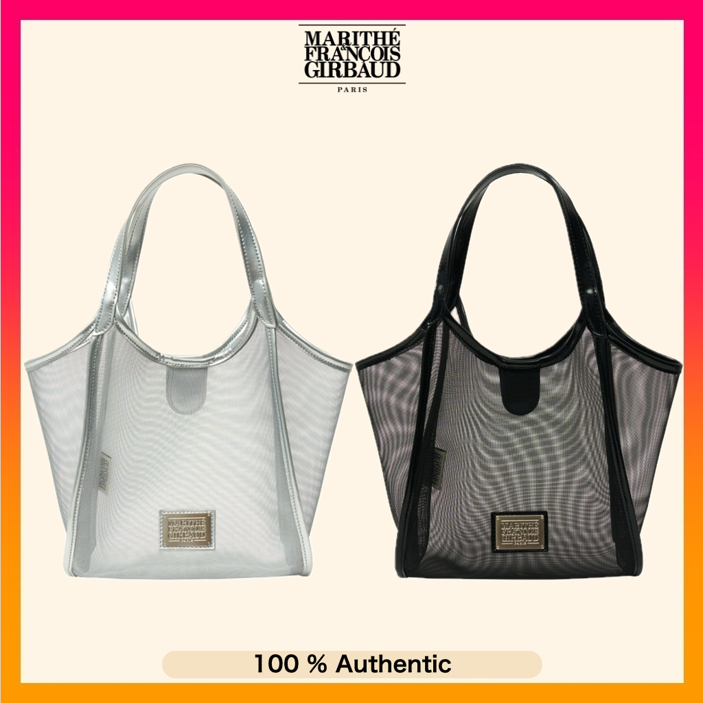 MARITHE FRANCOIS GIRBAUD W Classic Logo Sheer Mesh Tote Bag - 2 Colors ...
