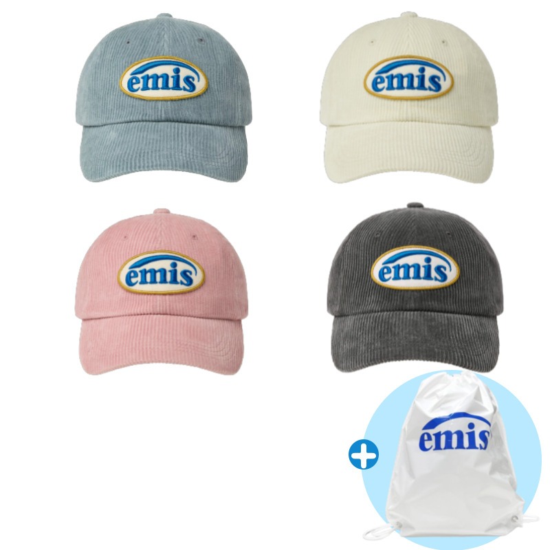 [Blackpink Jisoo Wearing]RENEWAL Emis CORDUROY WAPPEN BALL CAP(Ready Stock) | Shopee Malaysia