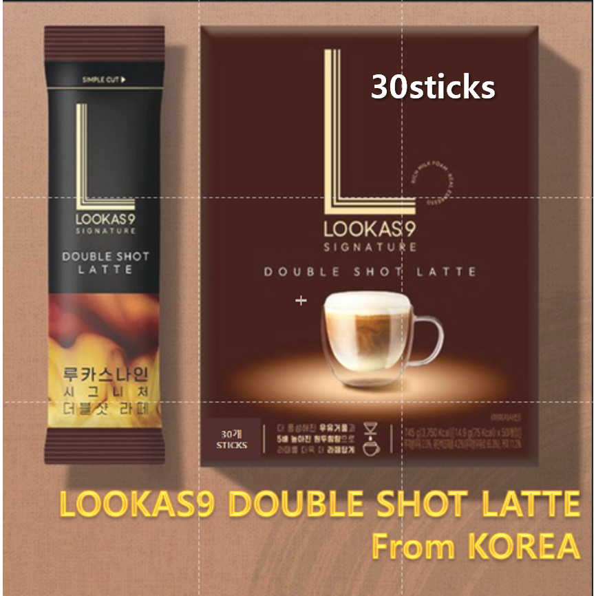 LOOKAS9 SIGNATURE DOUBLE SHOT LATTE 14.9g X 30ea Richer, Frothy Real ...