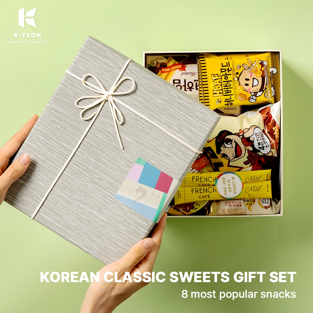 Korean Snack Favorites Gift Set _ 8 most popular snacks _ Pepero ...