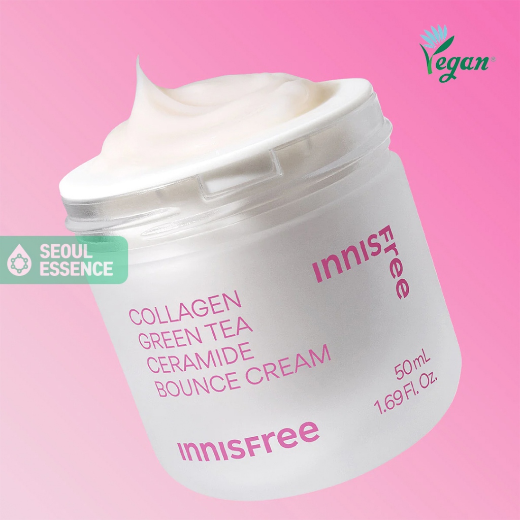 INNISFREE Collagen Green Tea Ceramide Bounce Cream - Plump Your Skin ...