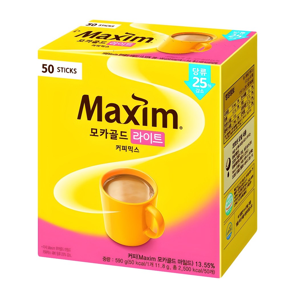 [Maxim] Mocha Gold Light Korean Coffee Mix 50 Sticks – Less Sugar ...