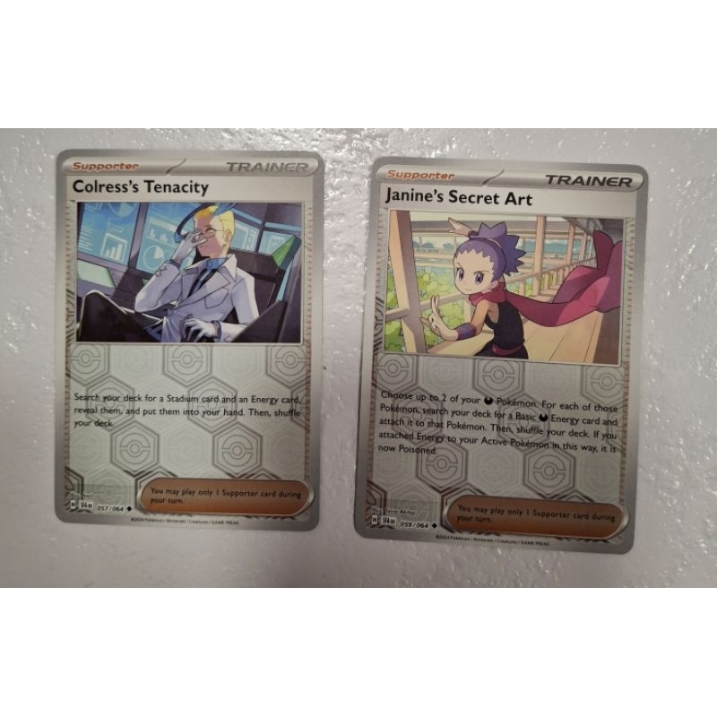 Colress's Tenacity (reverse) + Janine's Secret Art (reverse)- 057 &059 ...