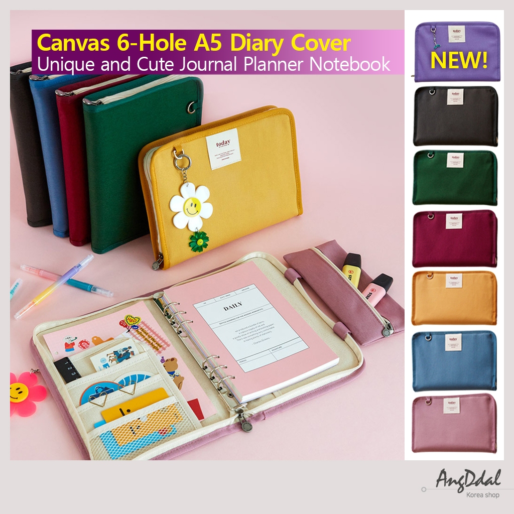 [Funny Made] Canvas 6-Hole A5 Diary Cover - Unique and Cute Journal ...