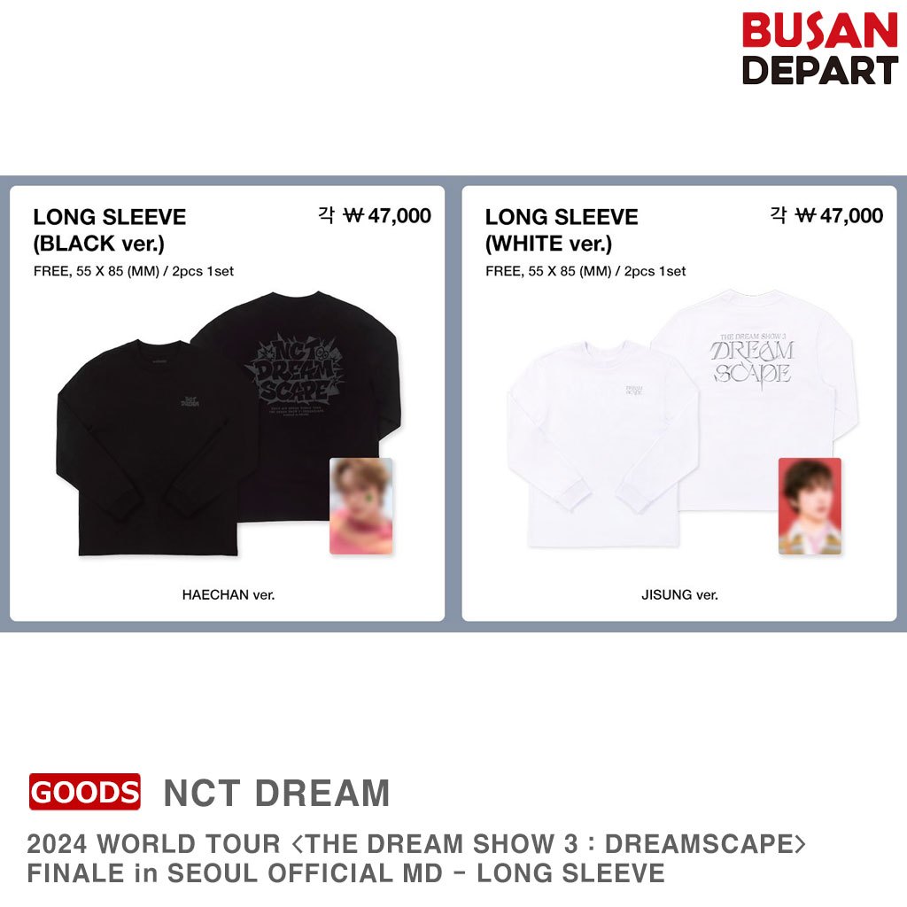 [LONG SLEEVE]2024 NCT DREAM WORLD TOUR FINALE in SEOUL OFFICIAL MD | Shopee Malaysia