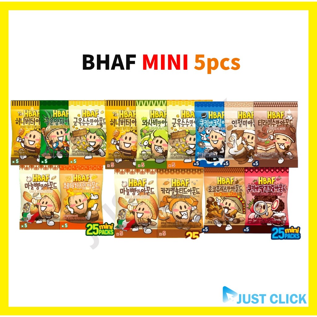 HBAF Party pack mini 5cs(20g*5)/100g/various Flavor/Korea Almond snack ...