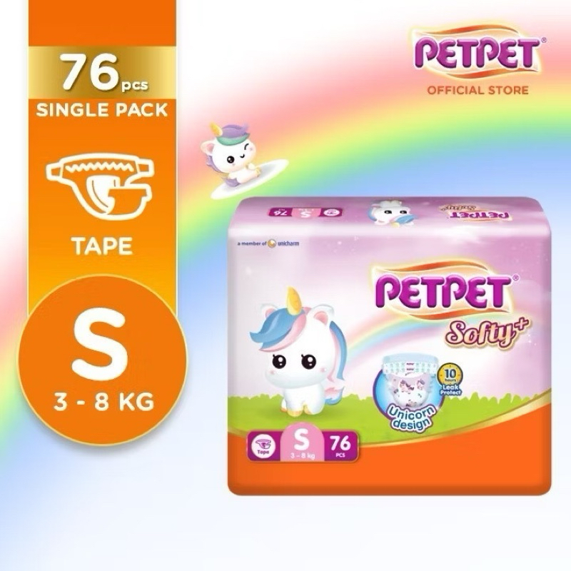 Petpet Unicorn Tape S76 baby diapers | Shopee Malaysia