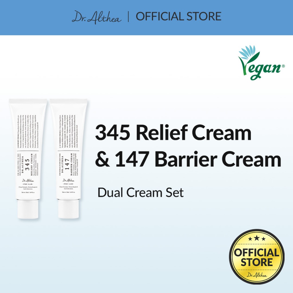 Dr.Althea Dual Cream Set | 345 Relief Cream 50ml & 147 Barrier Cream ...