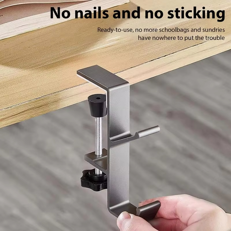 Adjustable Desk Edge Hook Without Punching Office Desktop Edge Hanging ...