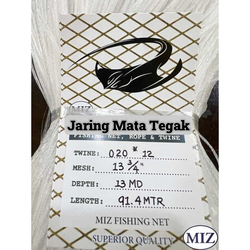 020*12 x 13 3/4"(349MM) x 13MD(14.9Kaki) x 91.4MTR Mata Tagak Fishing ...