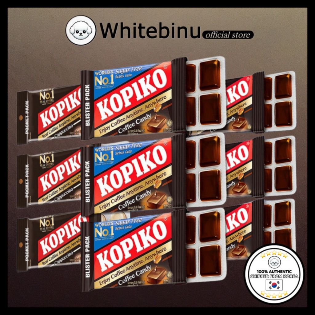 KOPIKO Coffee Candy Blister Pack 3 Flavors (Original / Sugar-Free ...