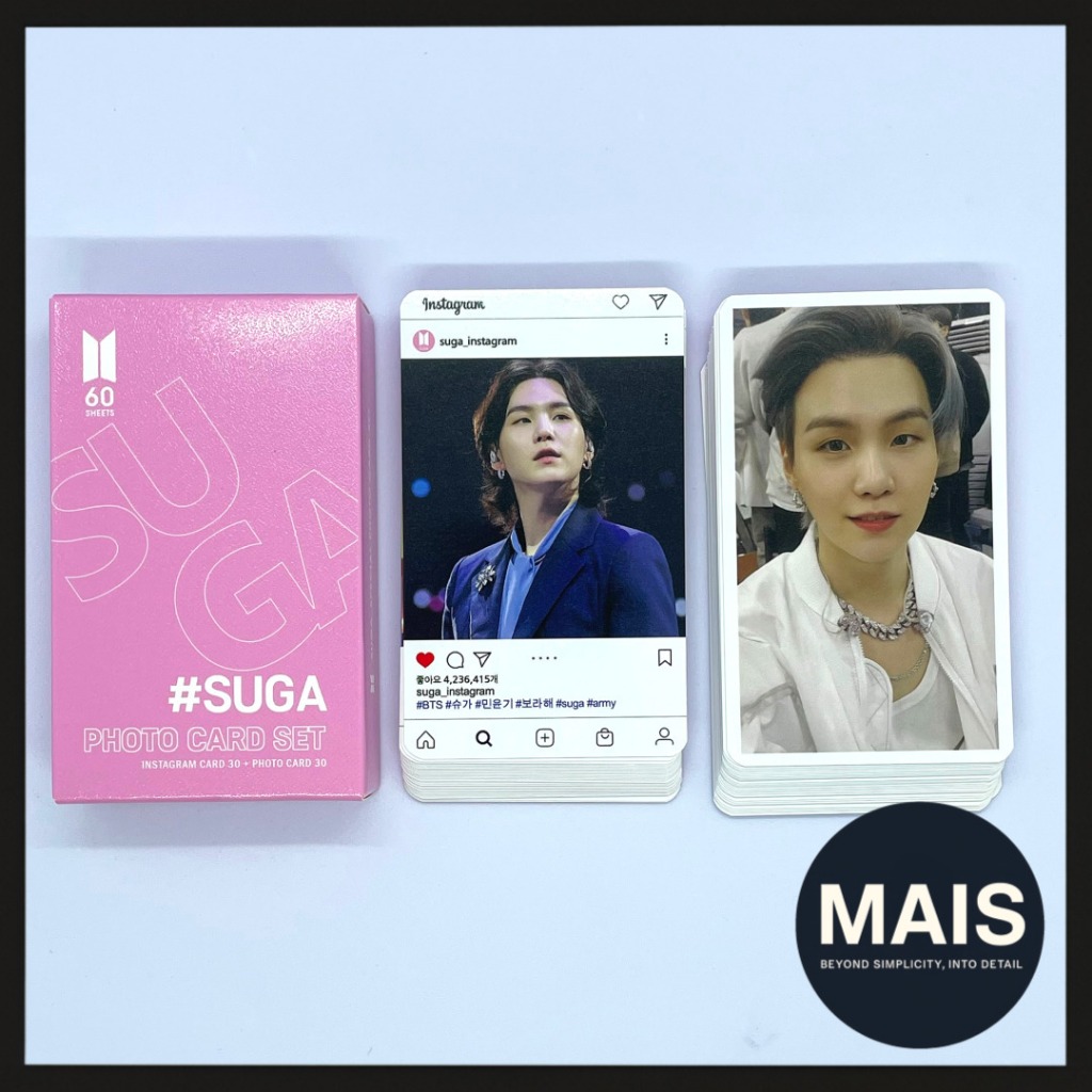 [BTS SUGA] Special Photo Card Set / Instagram Concept 30 + Photo Card ...
