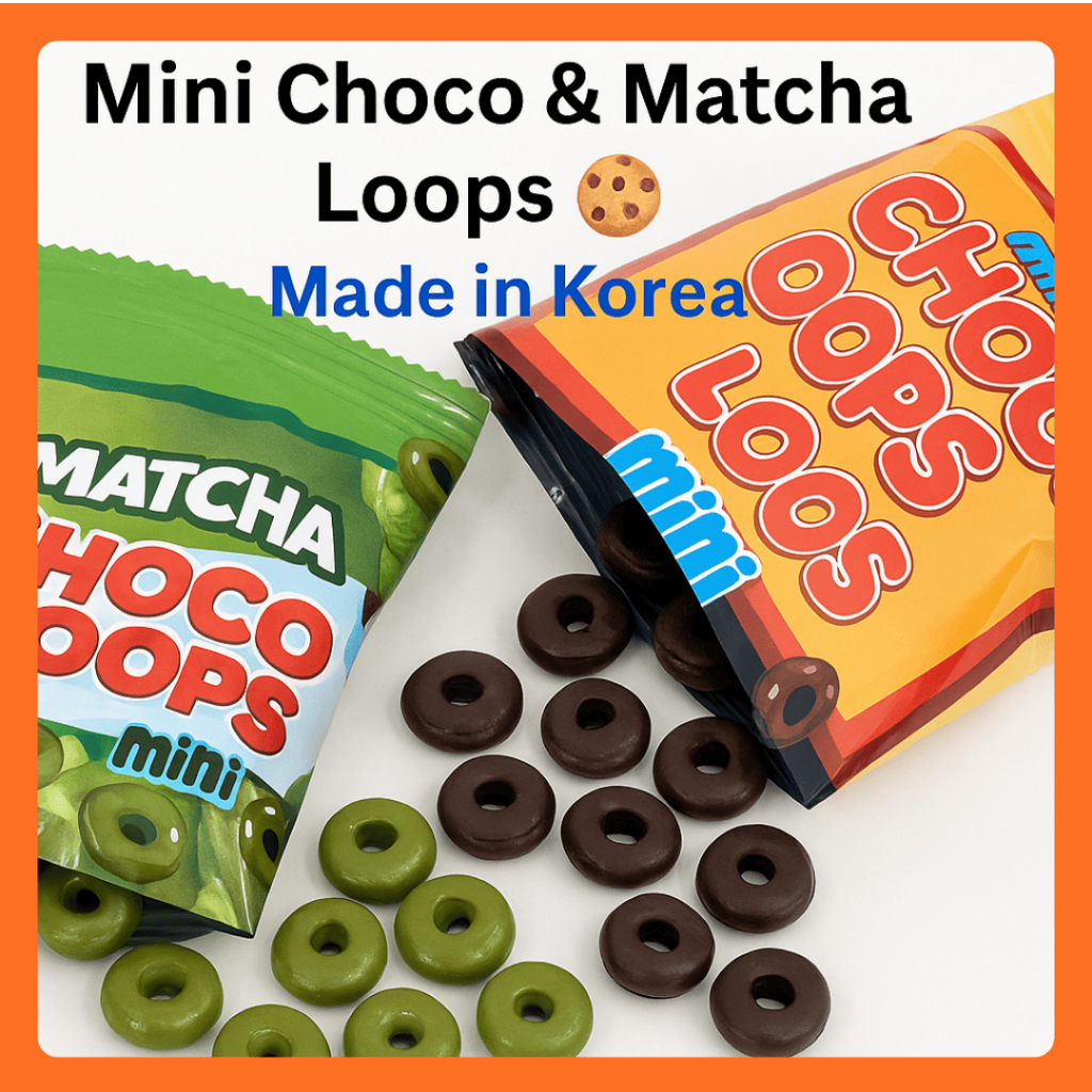 [Made in Korea] Mini Choco Loops / Matcha Choco Loops Cookies 40g ...