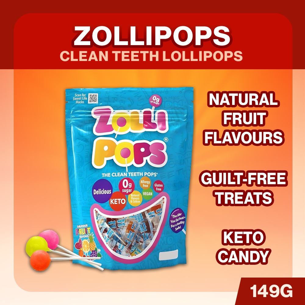 Zollipops The Clean Teeth Lollipops Anti-Cavity Natural Fruits Sugar ...