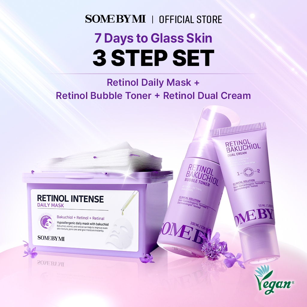 [NEW] SOME BY MI Retinol Glass Skin 3STEP SET (Retinol Bakuchiol Bubble ...