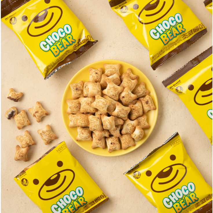 Korea E-Mart NO BRAND Choco Bear Snack 300g (25g x 12packs) | Shopee ...